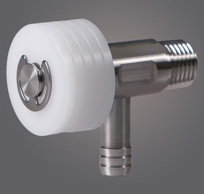 Sanitary Sampling Valve, 1/4" NPT FLUSH with 90 Barb