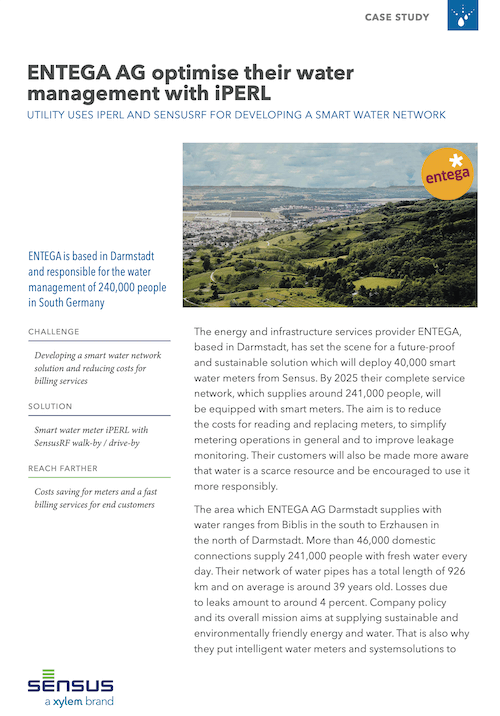 ENTEGA AG Optimise their Water Management with iPERL | Xylem España